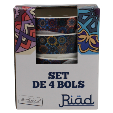 COFFRET 4 BOLS 550ML "RIAD" ARD'TIME RIA4BOL